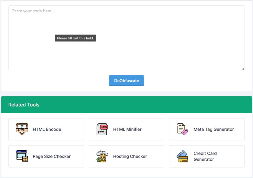 Javascript DeObfuscator - SEO Converter